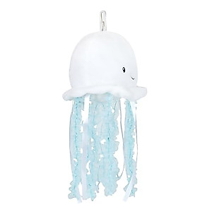 Cuddle Barn® Bubbles the Jellyfish Light-Up Musical Stuffed Animal, 12” Plush Toy Attaches to Crib Mobile has Soft Illuminating Lights and Soothing Ocean Wonder Melody to Help Baby Sleep