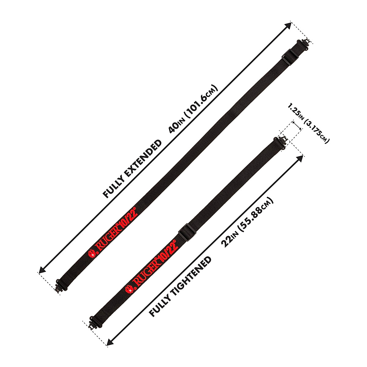 Allen Company Ruger 10/22 27838 Rifle Sling With Swivels, Black