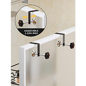 Elbourn Over The Door Shower Caddy, Adjustable Hanging Shower Organizer, Shampoo Rack Bathroom Storage - 5 Shelves