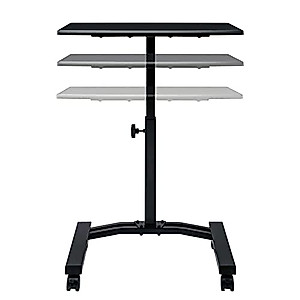 JTSQ Mobile Laptop Computer Desk CART Height-Adjustable Home Office Office Furniture Standing Desk Computer Desk Stand up Desk Gaming Desk Standing Desk Office Desk Office Desk Accessories