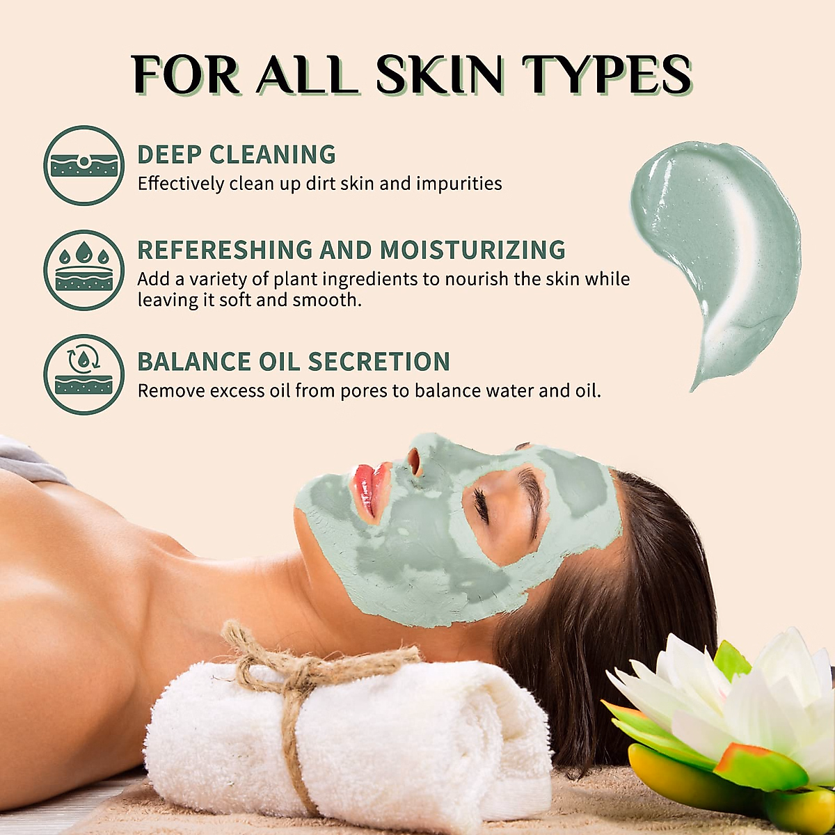 JUANCHI Green Tea Mask Stick, Green Stick Blackhead Remover, Purifying Clay Stick Mask, Deep Pore Cleansing, Face Moisturizing, Skin Brightening for Women Men 2PCS