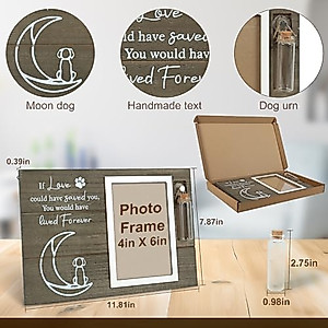 BlissfulAbode Dog Memorial Picture Frame with Pet Urns for Dogs Ashes,Pet Owner Home Décor,Remembrance and Condolences Gifts for Loss of Dog,Wooden (4 X 6 Inches)