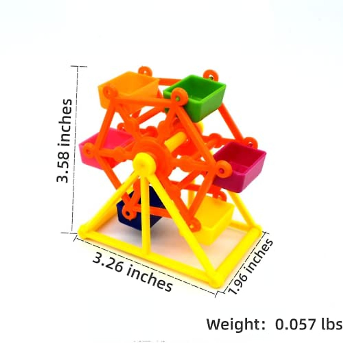 Barn Eleven Bird Swinging Windmill Toy,Parrot Feeder Toy Supplies Fun Training Leaking Food Feeder Budgie Cockatiel Foraging Nibbling Development Intelligence Bird Toy