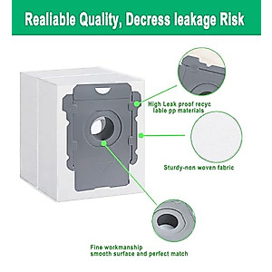 10 Pack Vacuum Bags Compatible with iRobot Roomba i & s & j Series for iRobot Roomba i3+(3550) i4+(4552) i6+(6550) i7+ i7Plus j7+(7550) i8+(8550) s9 s9+(9550)