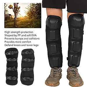 Natudeco Knee Pads Gardening Knee Pads High Strength Protection Chain Saw Shin Guards Knee Pads for Men Floor Work Breathable Work Knee Pads for Lawn Mowing Brush Cutters
