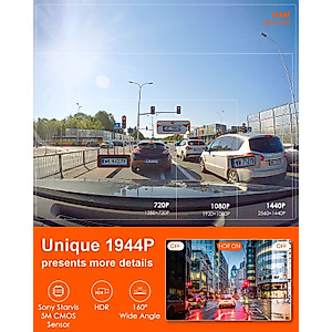 【Bundle: Vantrue E1 Mini GPS Dash Camera+ Type C USB Hardwire Kit】2.7K WiFi Mini Dash Cam with GPS and Speed, Voice Control Front Car Dash Camera, 24 Hours Parking Mode, Night Vision,Motion Detection