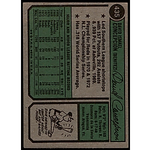 1974 Topps # 435 Dave Concepcion Cincinnati Reds (Baseball Card) VG/EX Reds