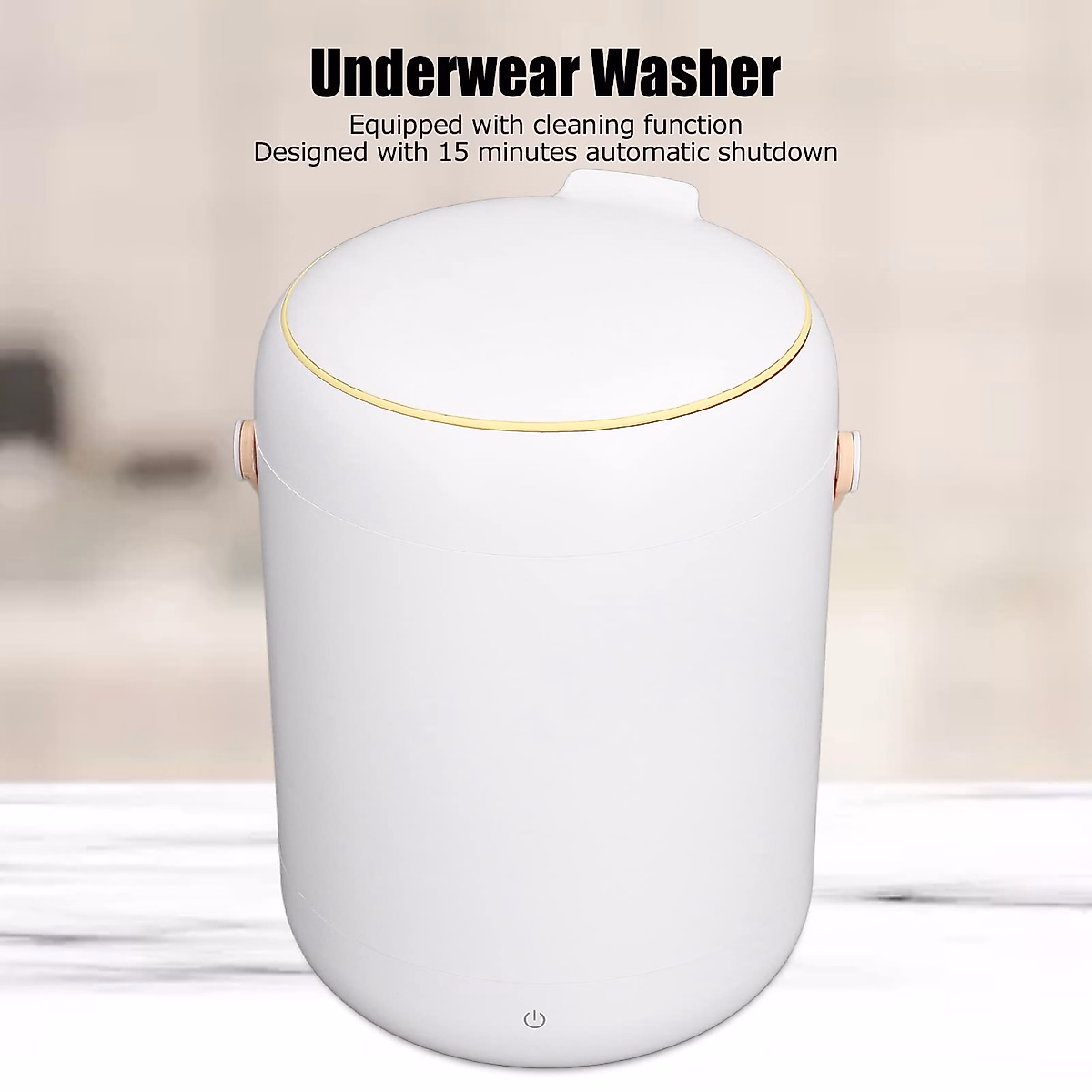 Shanbor Portable Washing Machine, Built in Draining Fence Effortless Small Cleaning Machine for Apartment white