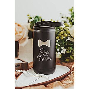 Legacy and Light Ring Bearer Water Bottle, Ring Bearer Gift, Will you be my Ring Bearer Proposal 12 oz Cup, Thank You Wedding Day Favor, Toddler or Little Boy Tumbler Gift Ideas from Bride and Groom