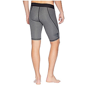 adidas Men's Training Alphaskin Sport Short Tights, Dark Grey Heather/Black, Small