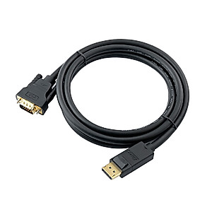 DTech 3ft Displayport to VGA Cable Display Port to VGA Male Video Adapter with Gold Plated Connector Compatible for HP, Lenovo, Dell, ASUS and More (Black, 3 Feet)