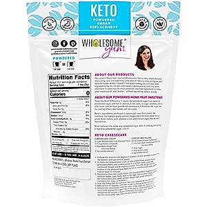 Wholesome Yum Besti Natural Powdered Sugar Substitute - Confectioners Monk Fruit Sweetener Blend With Allulose (No Erythritol) - Keto, Non GMO, Zero Carb, Zero Calorie, No Aftertaste (1 lb)