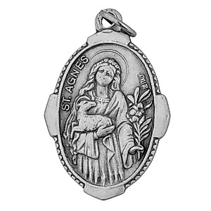 Venerare Traditional Catholic Saint Medal (Saint Agnes)