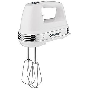 Cuisinart HM-70 Power Advantage 7-Speed Hand Mixer, Silver,White
