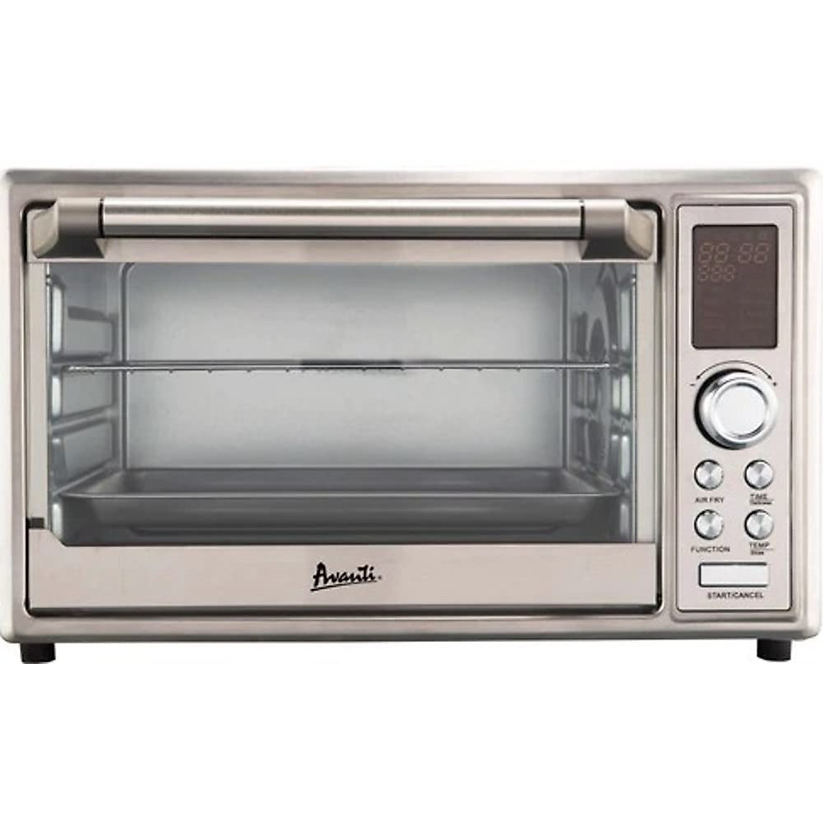 Avanti Air Fryer Oven Combo with 8 Pre-Set Functions and Digital Controls, 90 Minute Timer and Auto Shut-Off, 0.8 Cu.Ft., Metallic