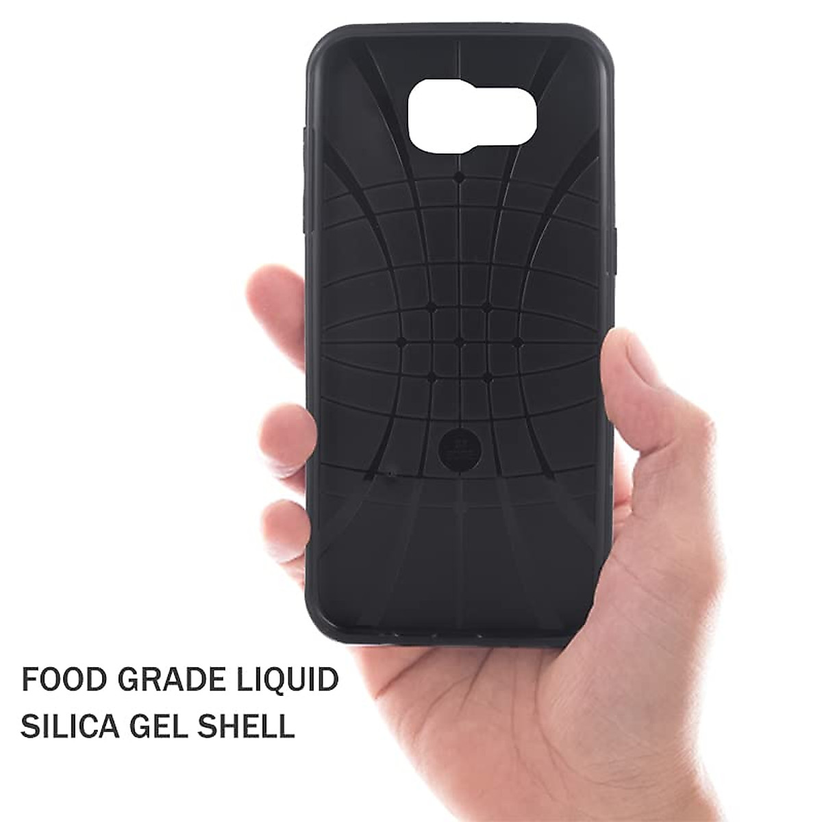 ELISORLI Compatible with Samsung Galaxy A5 2016 Case Rugged Thin Slim Cell Accessories Anti-Slip Fit Rubber TPU Mobile Phone Protection Silicone Cover for Gaxaly 5A SM-A510F SM A510 Women Men Black