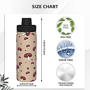 SARNFANS Animal Insulated Water Bottles,Ladybug Bee Garden,18oz Water Bottle,Stainless Steel Metal Water Bottle, Reusable Thermos Bottle, Cold & Hot Water Bottle for Sports,Gym Multicolor