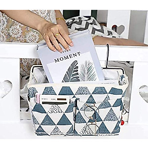 UJLN Bedside Caddy Hanging Bed Organizer Storage Bag Pocket for Bunk and Hospital Beds, College Dorm Rooms Baby Bed Rails (D-Style)