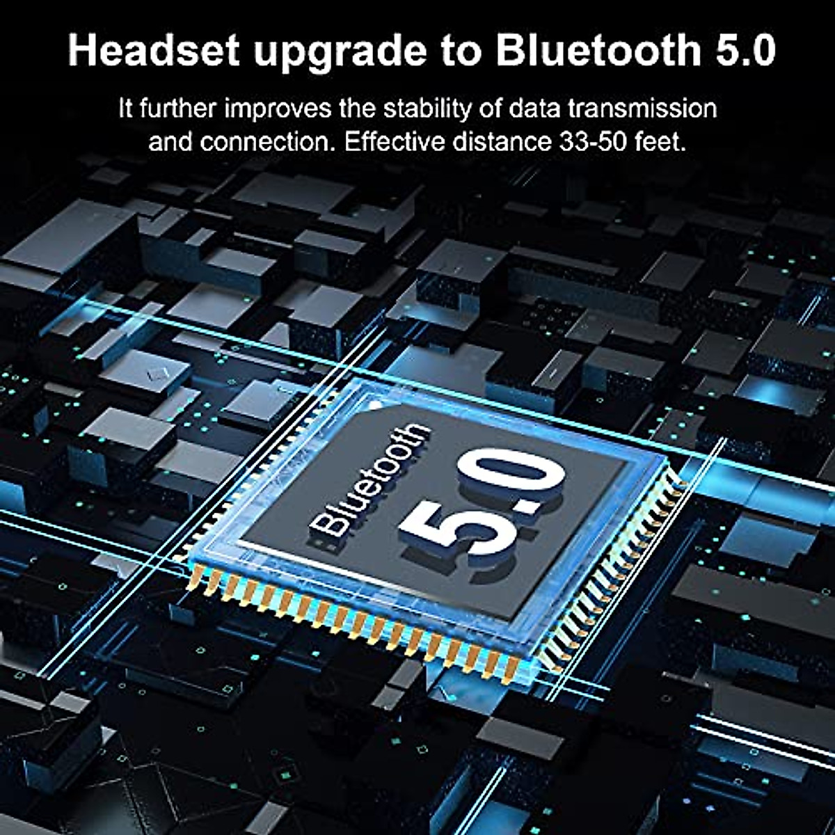 EEAABBR Neckband Bluetooth Headphones 100h Playtime V5.0 Bluetooth Headset Neckband Built-in Microphone IPX7 Waterproof,Neck Headphones for Android iPhone Suitable for Sports Driving Cycling