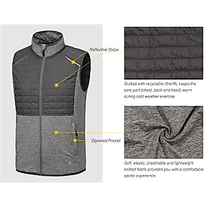 Little Donkey Andy Men's Lightweight Golf Vest Gray 2XL