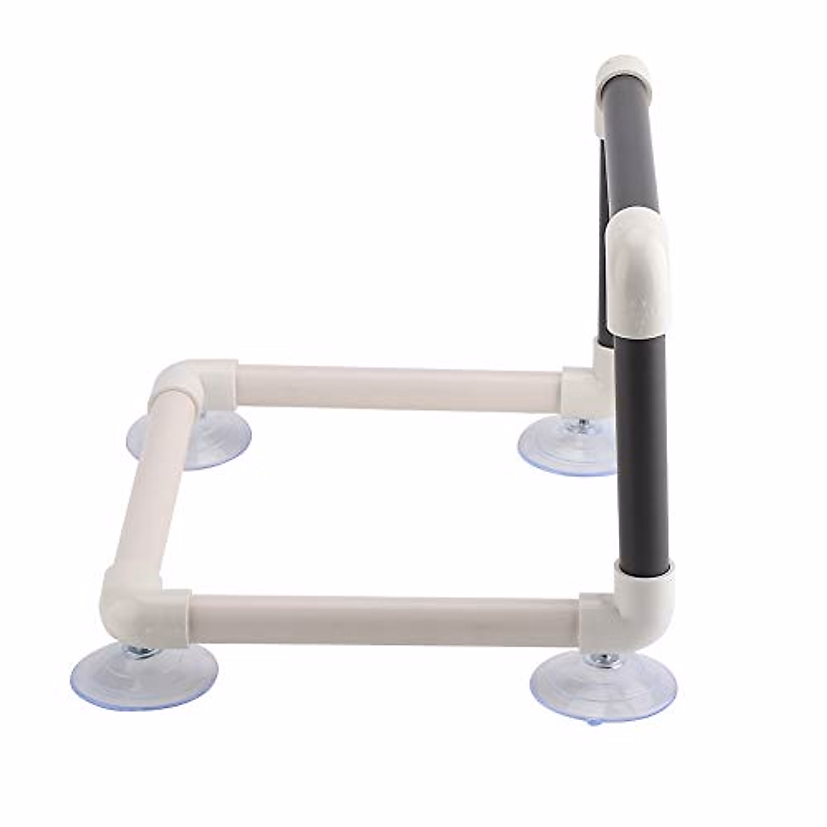 Bird Parrot Shower Perch, Portable Birds Bath Stand Toy with 4 Suction Cups, Plastic Parrot Window Shower Wall Rack Platform for Parakeet Lovebirds Macaw Cockatiel Cockatoo, White