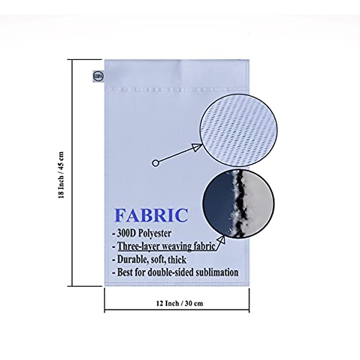 EZHVA 5 pcs 12x18Inch Double-Sided White Solid Sublimation Blank Polyester Flags DIY for Garden and Yard Blank Canvas Banner for Vinyl and Ink Sublimation Blanks 300D Polyester 3-Layer Weave Strands