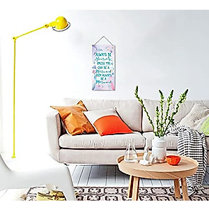 Always Be Yourself Unless You Can Be A Mermaid Then Always Be A Mermaid Wall Decor Sign, Printed Wood Plaque Sign, Mermaid Decor, Hanging Wood Sign Home Decor, Home Decor Wall Art Sign 12" x 6"