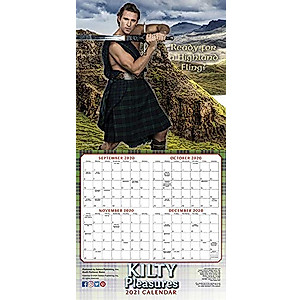 2021 Kilty Pleasures 16-Month Wall Calendar