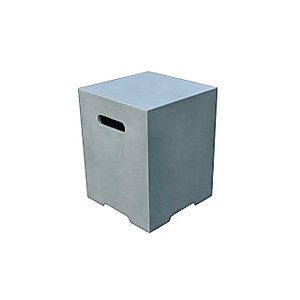 AMS Fireplace Elementi Concrete Square Propane Tank Cover - ONB01-109