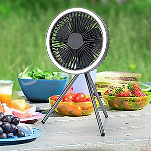 Depulat Battery Operated Fan, 10000mAH Rechargeable Portable Fan, Built-in Hanging Ring, Tripod, Camping Fans For Tents，Suitable For Home, Office, Emergency Power Outage, Shelter.