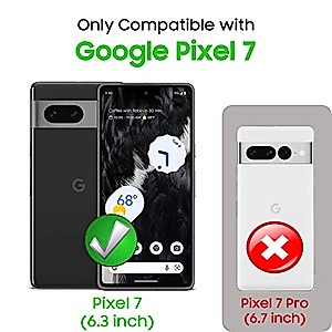MAKAVO for Google Pixel 7 Case, Magnetic Cover Compatible with MagSafe, Slim Thin Crystal Clear Shockproof Phone Shell with Hard Back & Soft Edge, Camera Lens Protector
