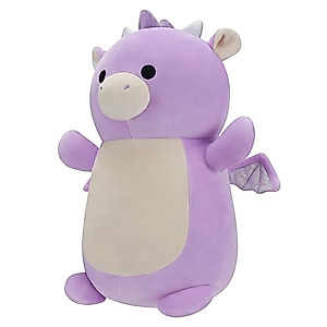 Squishmallows HugMees Original 14-Inch Dina Purple Dragon - Large Ultrasoft Official Jazwares Plush
