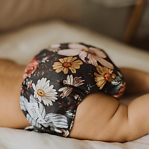 Harlow Baby Cloth Pocket Diapers 7 Pack, 7 Bamboo Inserts, 1 Wet Bag by Nora's Nursery