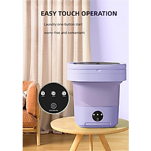 GR''AT Portable washing machine,Mini Washer,11L upgraded large capacity foldable Washer,Deep cleaning of underwear,baby clothes and other small clothes.Suitable apartments,dormitories,hotel. (Purple)