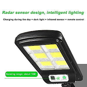 120 COB LED Solar PIR Street Light Motion Sensor Wall Lamp Outdoor Waterproof