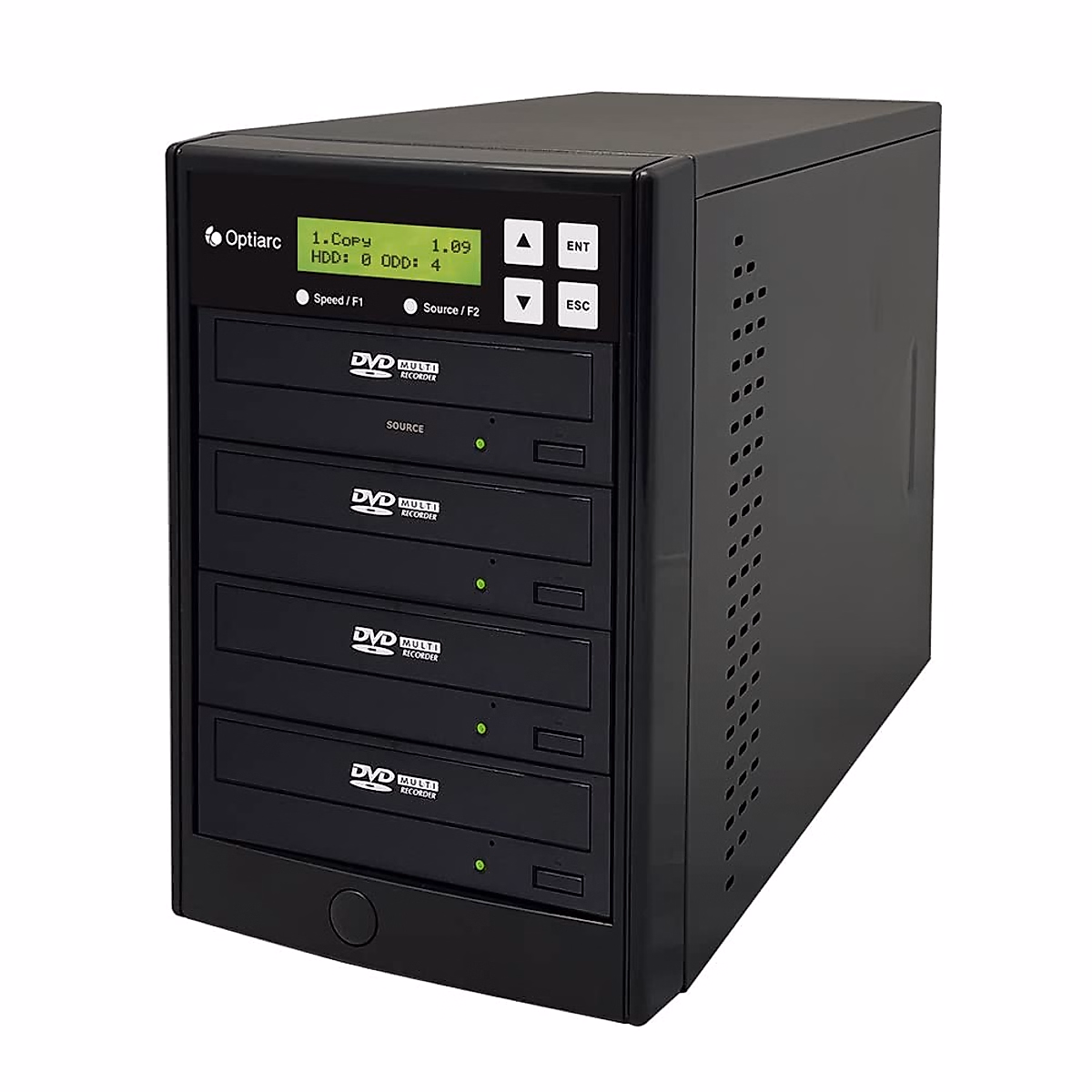 Optiarc 1 to 3 24X Burner M-Disc Support CD DVD Duplicator - Standalone Copier Duplication Tower (OPT-S3T-DVD-BK)