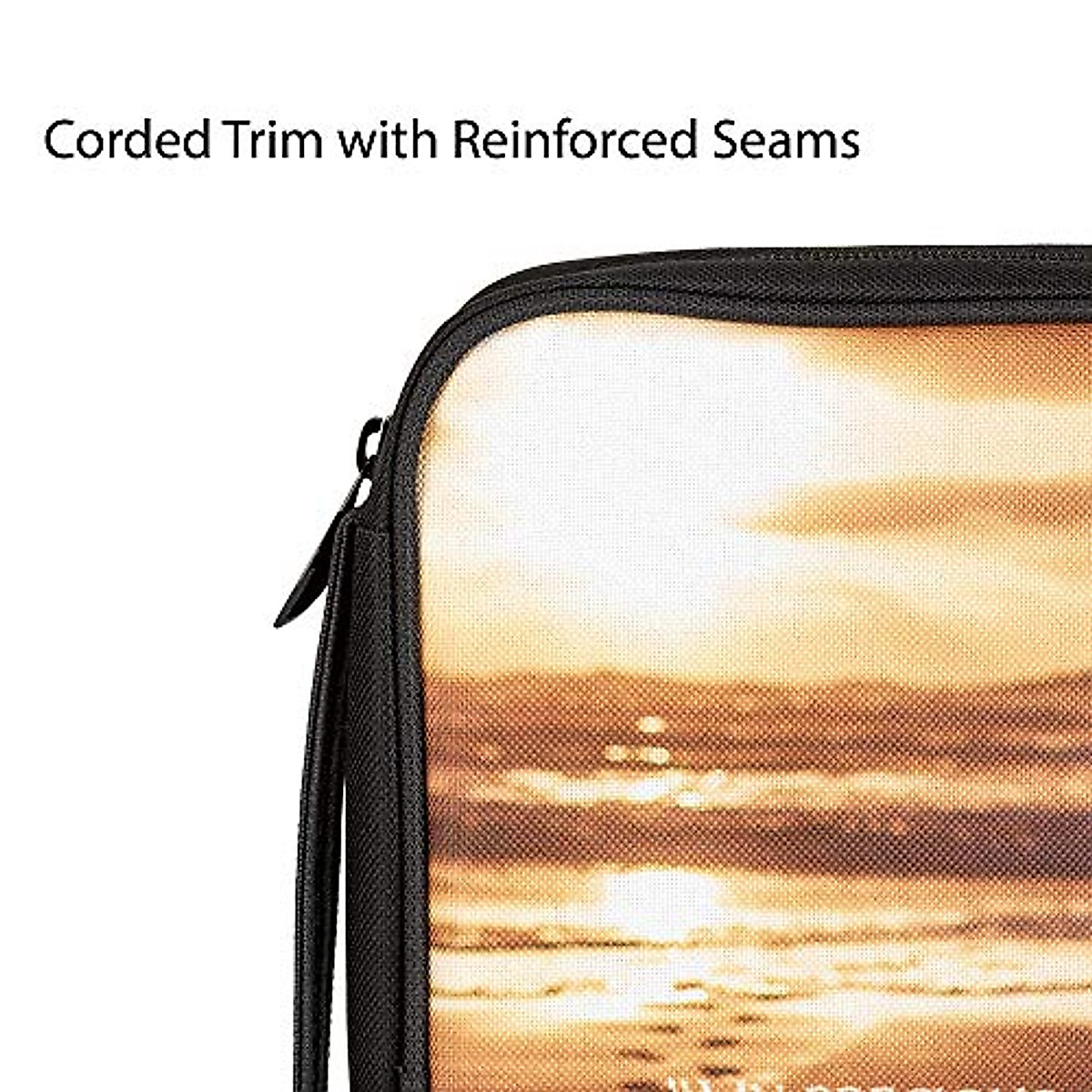 Footprints Golden Brown Large Print Nylon Zippered Bible Case Cover