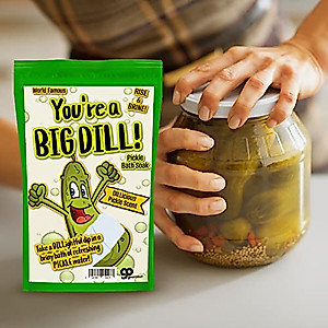 Big Dill Pickle Bath Soak - Fresh Dill Pickle Scent Bath Salts for Kids - Weird Spa Gift for Pickle Lovers, Funny Christmas Stocking Stuffers, Unisex Grab Bags, Easter Gift Baskets