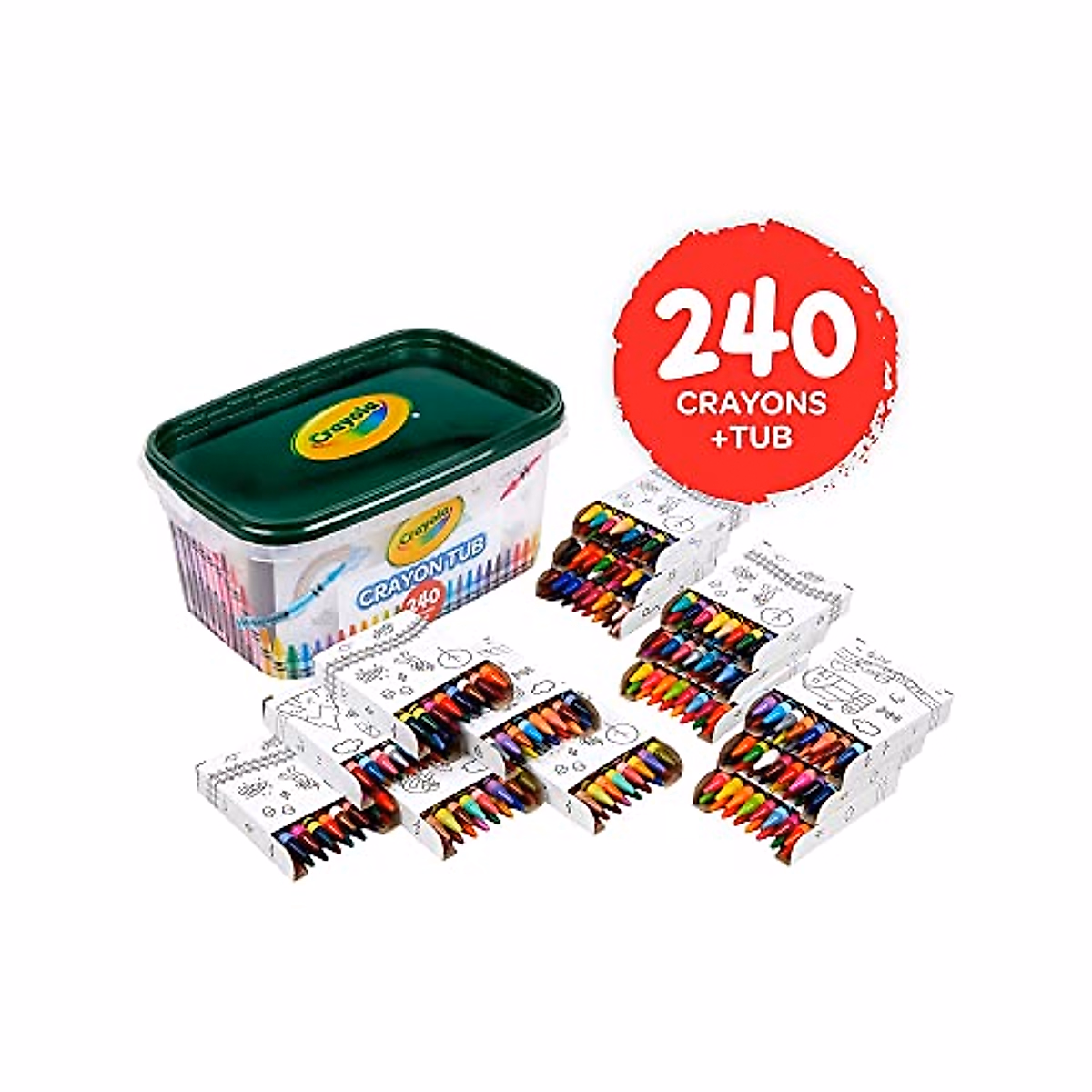 Crayola 240 Crayons, Bulk Crayon Set, School Supplies, Kids Toys & Gifts for Boys and Girls, 2 of Each Color [Amazon Exclusive]