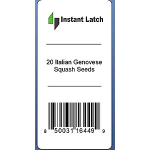 Instant Latch 20 Italian Genovese Squash | Non-GMO | Heirloom | Fresh Garden Seeds