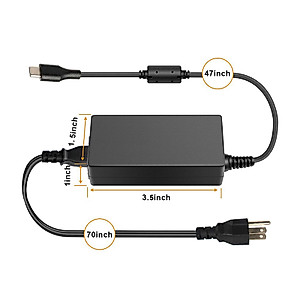 USB-C Docking Station Laptop Charger 45W for Dell Adapter XPS 13 9360 9365 9370 9333 9380 Inspiron 14 7437 Latitude 7390 2in1 7275 7370 5175 5285 5290-2in1 LA45NM150 04RYWW 0HDCY5 Type C (USBC)