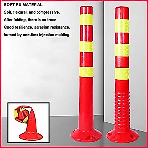 BREWIX Parking Post, Parking Barrier, for Parking Lot Plastic Parking Bollards for Traffic Cones in Lanes Without Commercial Or Private Parking Spaces Parking Bollards Parking (Size : 450x80mm)