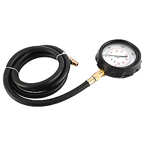 BTSHUB Engine Oil Pressure Tester Gauge and Transmission Fluid Diagnostic Test Tool Kit, 500 PSI / 35 Bar Gauge with Adapters Case