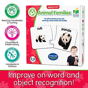 The Learning Journey: Match It! - Animal Families - Learning Animals, Animal Matching Game, Animal Puzzle For Kids, Puzzle For Toddlers, Award Winning Educational Toys