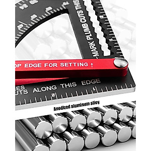 Metal Carpentry Triangle Ruler Square Aluminium Alloy Carpenter Layout Adjustable Combination Rafter Square 7 inch framing Woodworking Square Tool