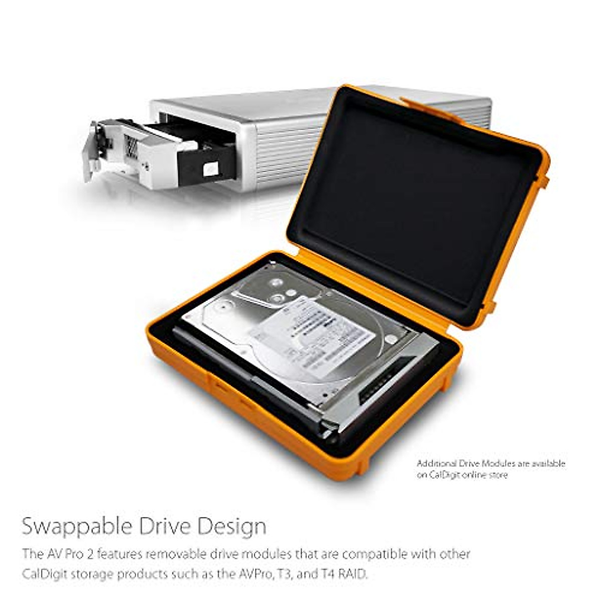 CalDigit AV Pro 2 Storage Hub USB C 5Gb/s External Drive - Charge up to 30W, 2016 MacBook, MacBook Pro, Thunderbolt 3 PC Compatible (6TB)
