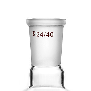 QWORK Glass 100ml Single Neck Flat Bottom Boiling Flask, with 24/40 Standard Joint, 2 Pack Heavy Wall Distillation Receiving Apparatus, Taper Outer Joint Lab Glassware, 100mL