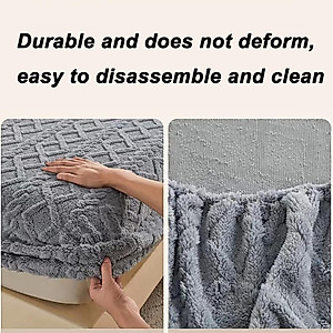 Lyvara Magic Mattress Covers,Lyvara Luxury Mattress Covers,Lyvara Magic Mattress Cover,Velvet Mattress Cover,Mattress Protector Queens,Mattress Protector for Queen (Grey, Queen)