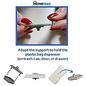 Plastic Bag Roll Dispenser, Trash Bag Storage Box Holder Multipurpose for Home, Kitchen, Bathroom, Car and Pet Waste bag Includes Garbage Small Plastic Bag Roll (30 bags - 13” x 20”) (White)