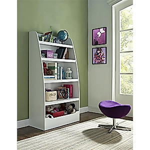 Ameriwood Home Hazel Kids' 4 Shelf Bookcase, White
